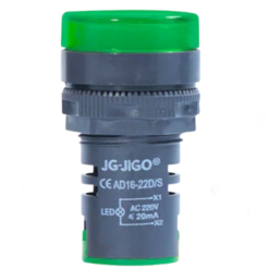 JIGO 12V 22mm Indicator Green Color - SRK ELECTRONICS