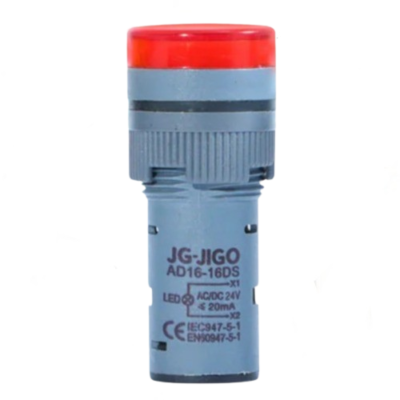 JIGO 24V 16mm Indicator Red Color - SRK ELECTRONICS